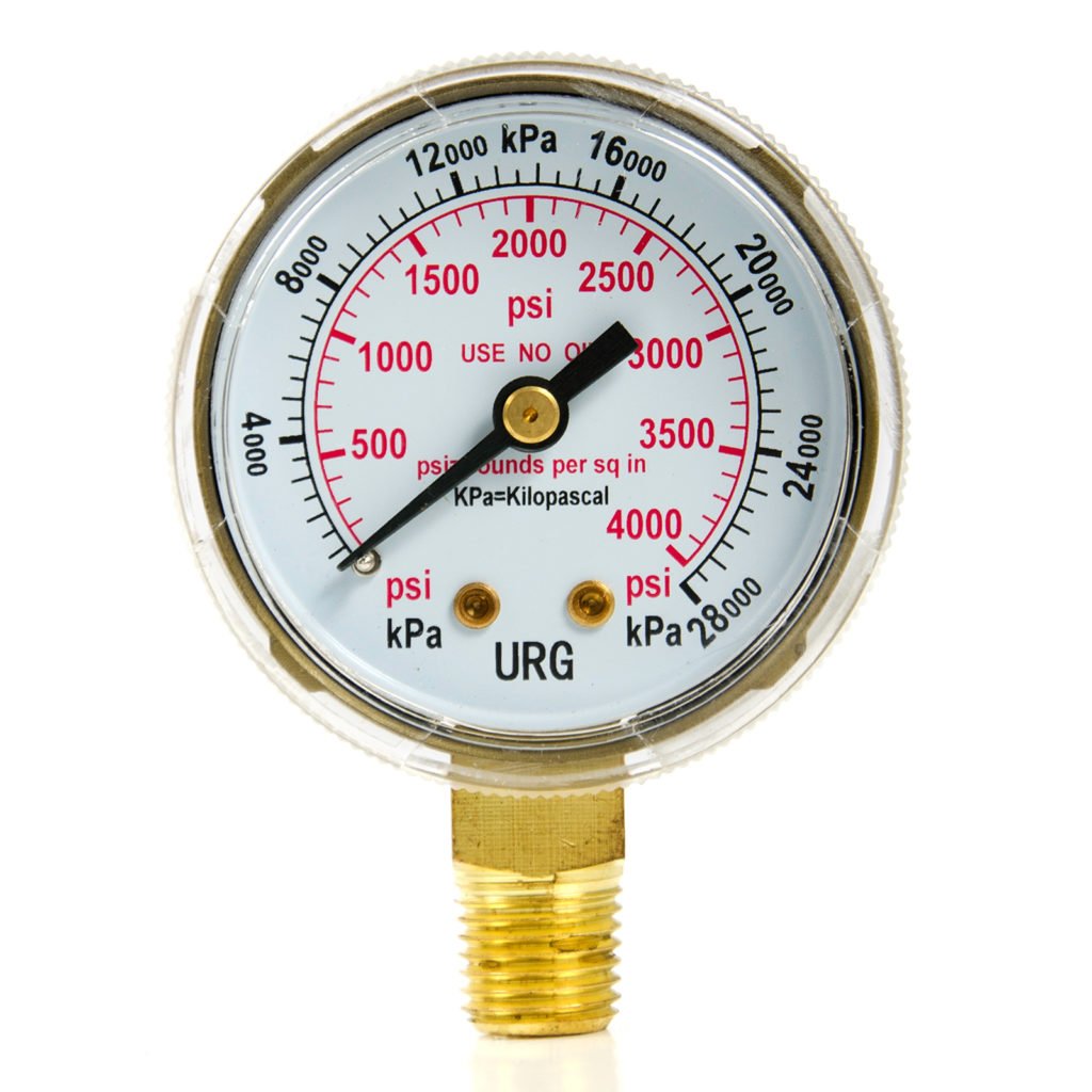 Manometro de 0-4000 psi 2" Weldtech - Weldtech